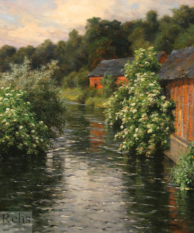 Louis Aston Knight or Louis Knight (1873 - 1948) - "The Mill Stream ...
